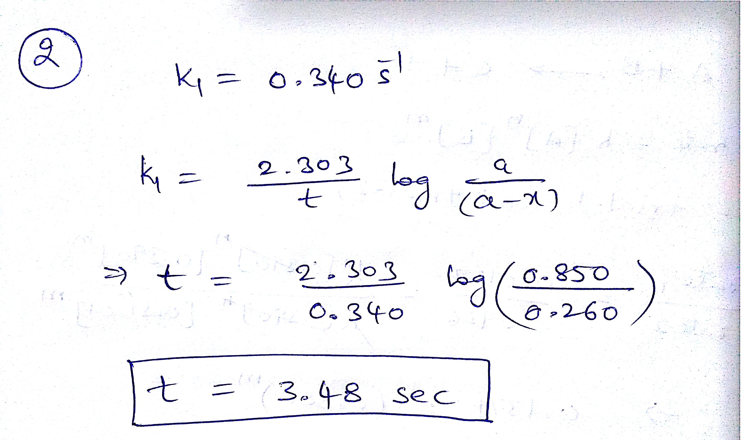 Using The Given Data Calculate The Rate Constant Of This Reaction