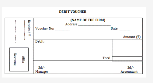 Write A Brief Note On Debit Voucher And State Its Contents With A 